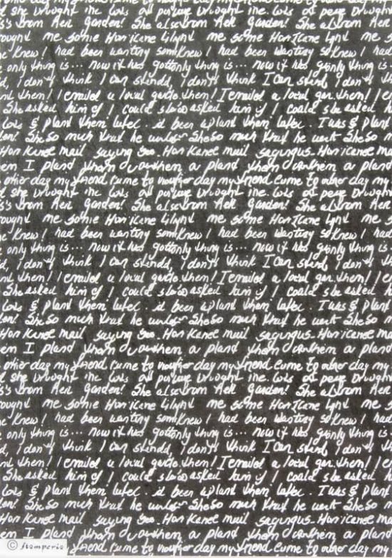 Rice Paper - Hand Writing Black - Napkin Shop