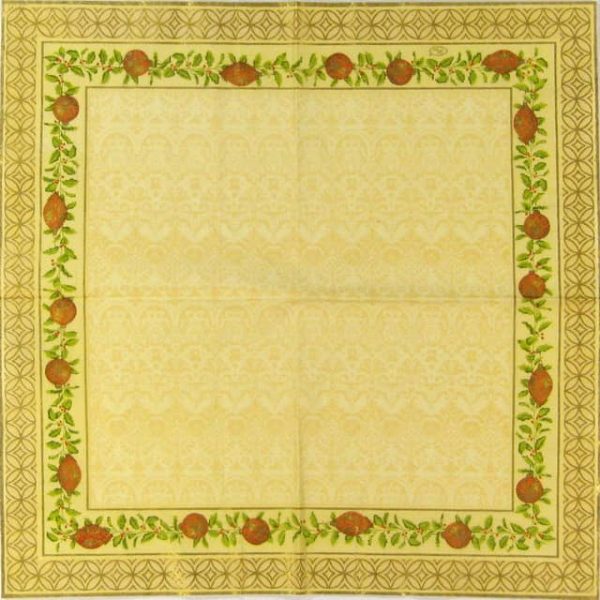 Paper Napkin - Christmas Border cream - Napkin Shop