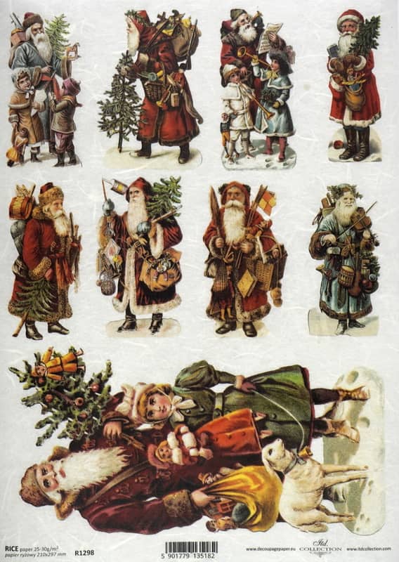 Rice Paper - Santa's situations - R1298 - Napkin Shop