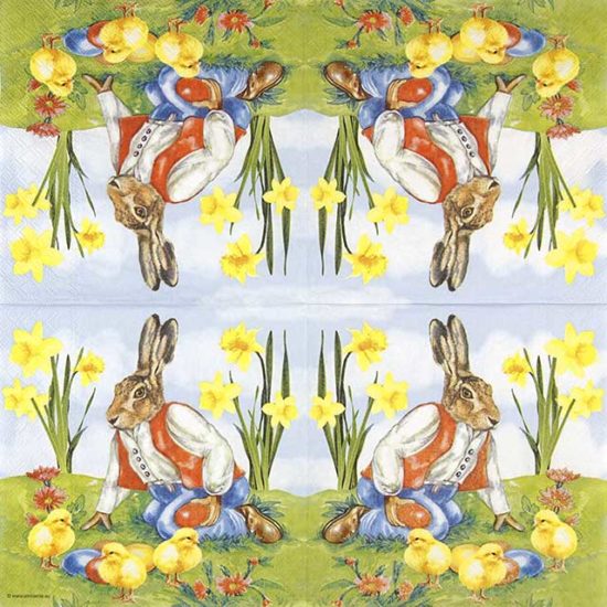 Single Paper Napkin - Colorful Easter - Napkin Shop