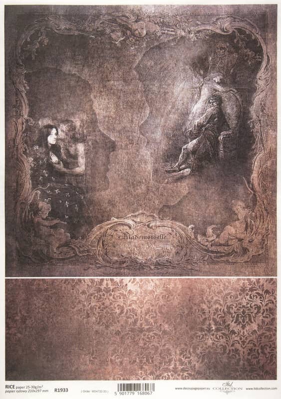 Rice Paper A/3 - Dark Fantasy Love - R0773L - Napkin Shop