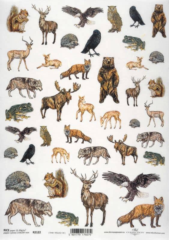 Rice Paper Decoupage - Animals - R2122 - Napkin Shop